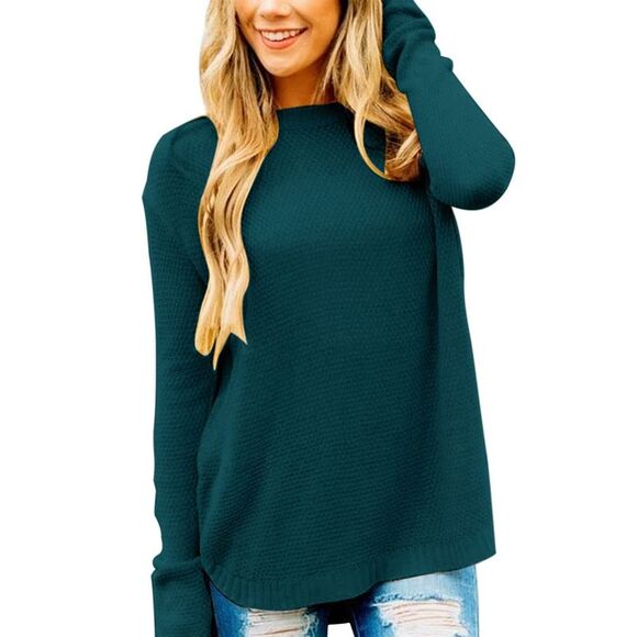 Merokeety | Tops | Merokeety Womens Long Sleeve Crew Neck Knit Pullover ...